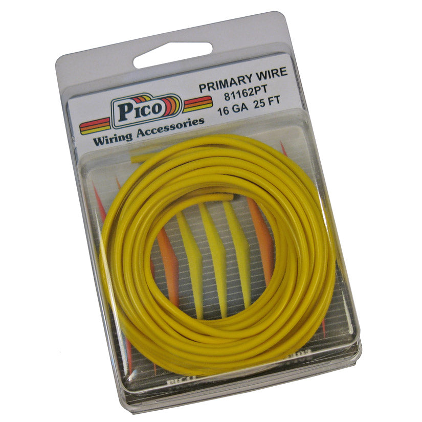 Pico 81162PT 16 AWG Yellow Primary Wire Copper Stranded Conductor With ...