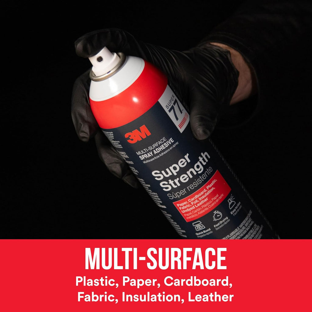 3M Super 77 77-NAT Multi-Surface Adhesive, Liquid, Solvent, White, 14 ...