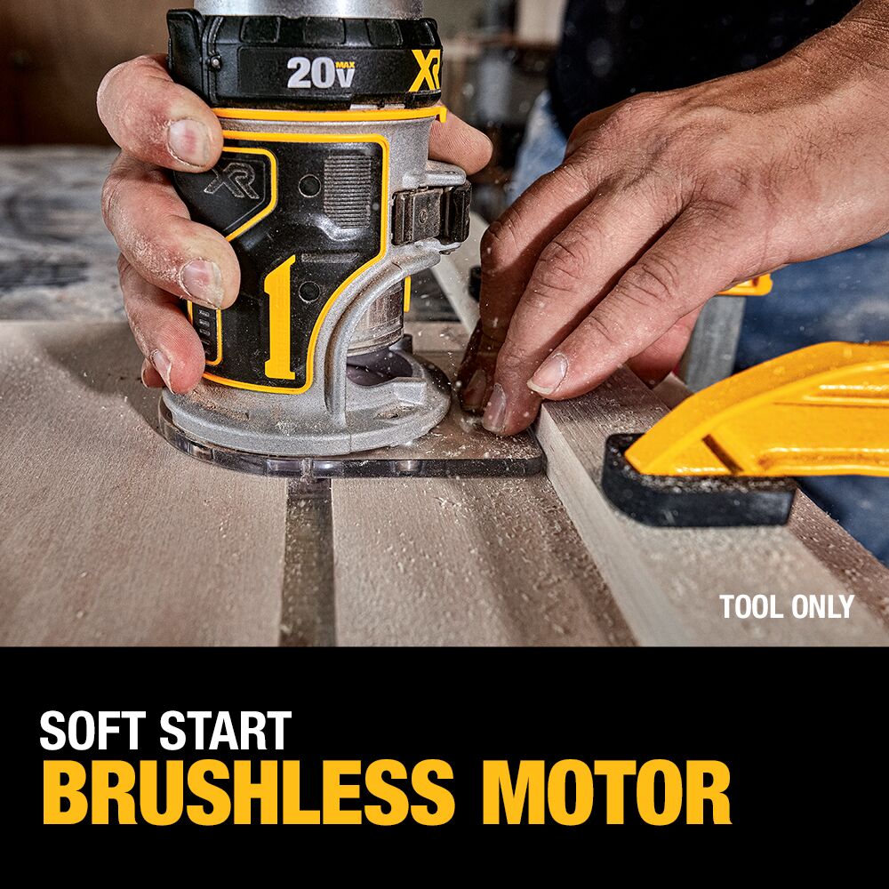 DeWalt DCW600B 20V MAX XR Brushless Cordless Compact Router – Fasteners Inc