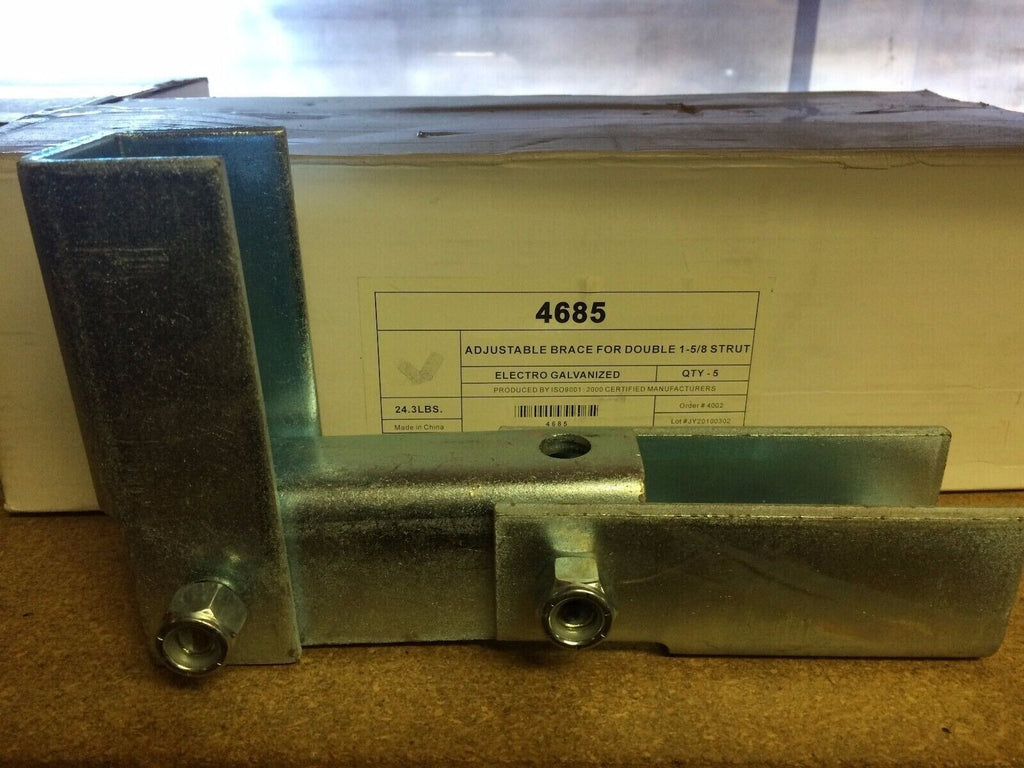 DOUBLE Hinge ADJUSTABLE BRACE SHOE for 1 5/8" Unistrut B-LINE Channel ...