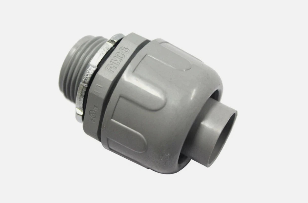 UL Listed 1/2" or 3/4" PVC Liquid Tight Connector - Electrical Conduit ...