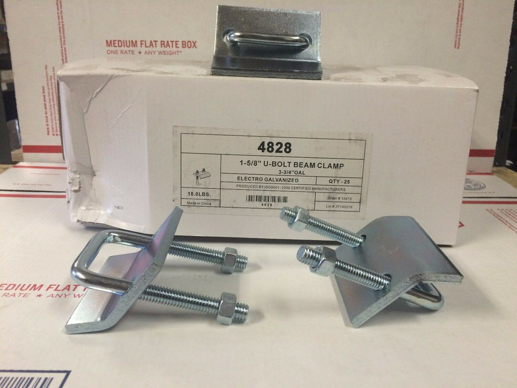 1-5/8" U-Bolt Beam Clamps for Unistrut / B-Line Channel #4828 P2785 ...