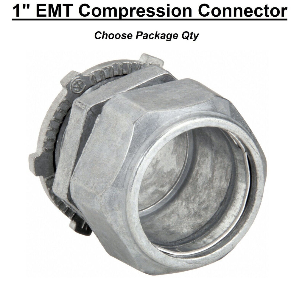 1" EMT Conduit UL Compression Connector Die Cast Zinc CCN-100 ...