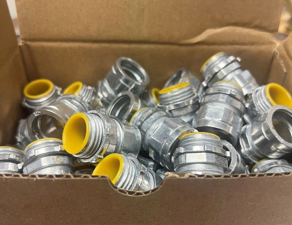 1" EMT Conduit UL Compression Insulated Connector Die Cast Zinc CCN-10 ...