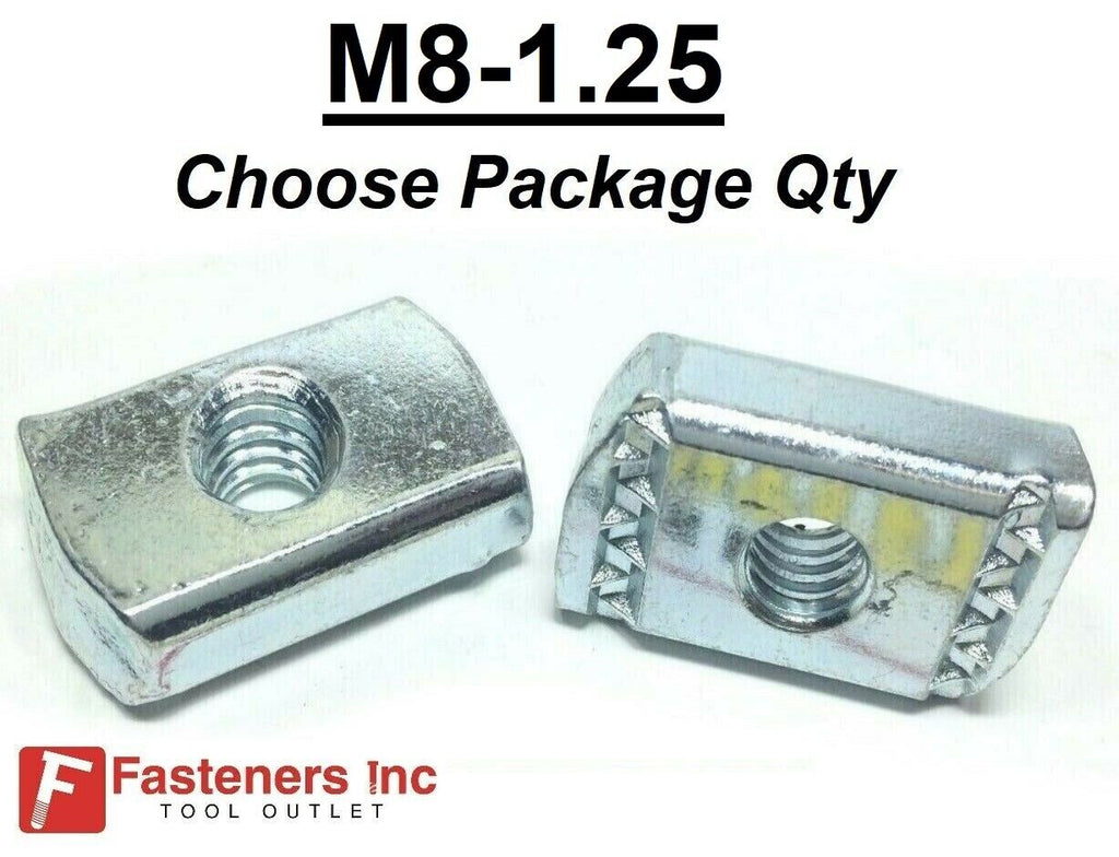 M8-1.25 Strut Nuts w/o Spring for Unistrut Channel #4209 P3007M8 EG ...