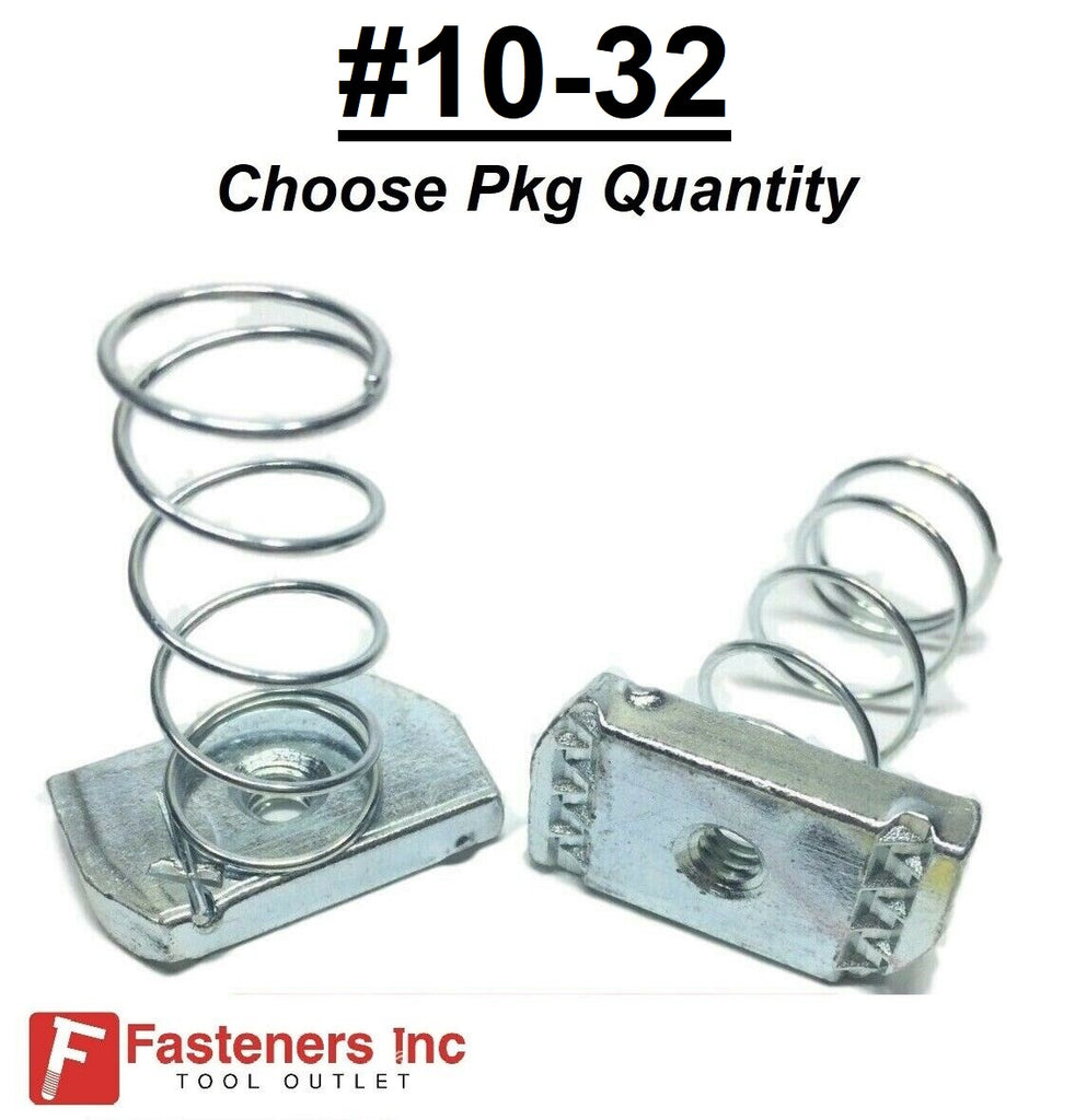 #10-32 Spring Nuts for Unistrut Channel Zinc Plated #4116 P1006-1032 ...