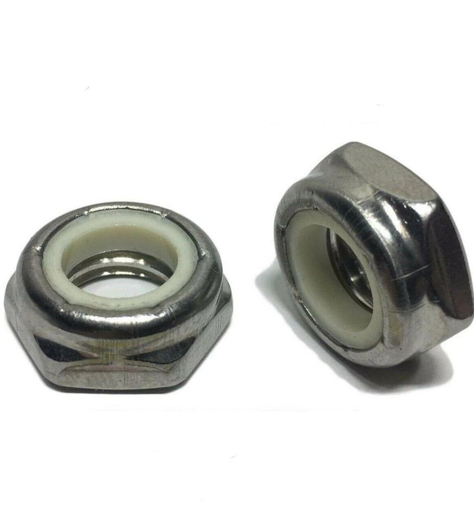 FIne 1/2"-20 Hex Jam Nylon Insert Lock nut Nylock Stainless Steel ...